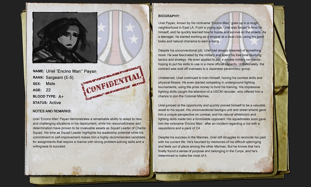 USCM DOSSIER: Uriel 'Encino Man' Payan - Character Dossiers - CM-SS13 ...